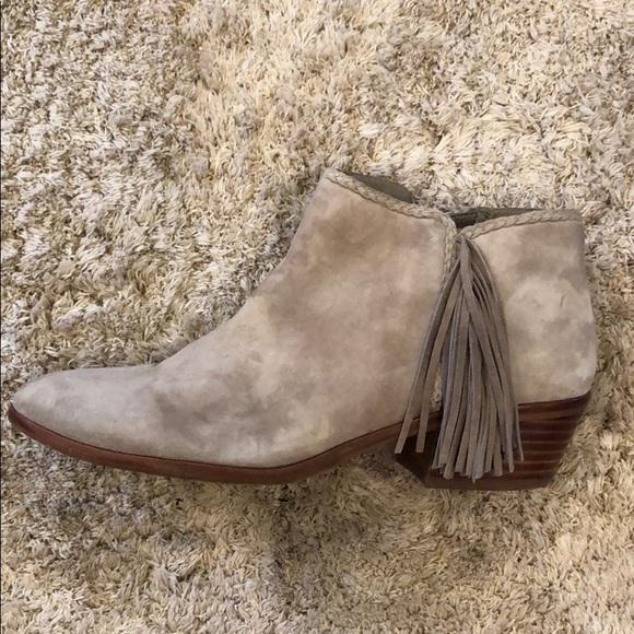 Sam Edelman | Shoes | Sam Edelman Paige Suede Leather Fringe Booties ...